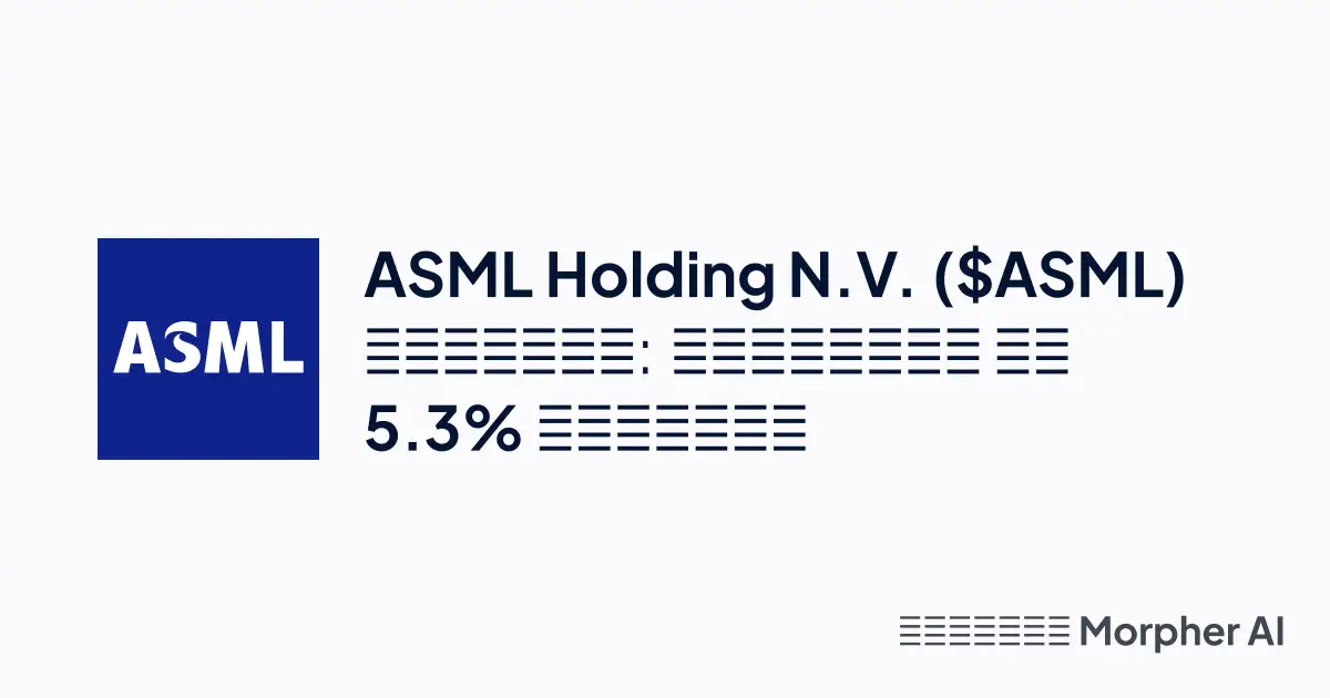 ASML Holding N.V. ($ASML) Stock Forecast
