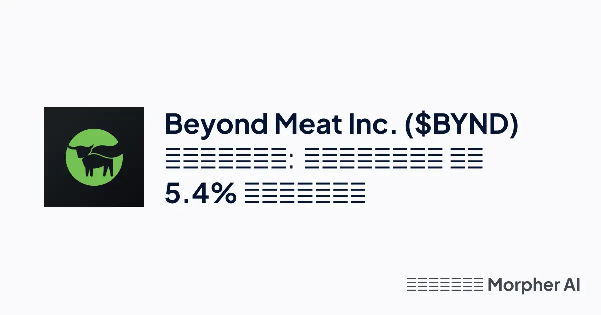 Beyond Meat Inc. ($BYND) Stock Forecast