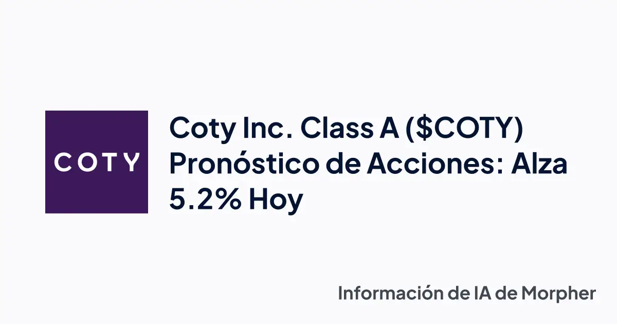 Coty Inc. Class A ($COTY) Stock Forecast