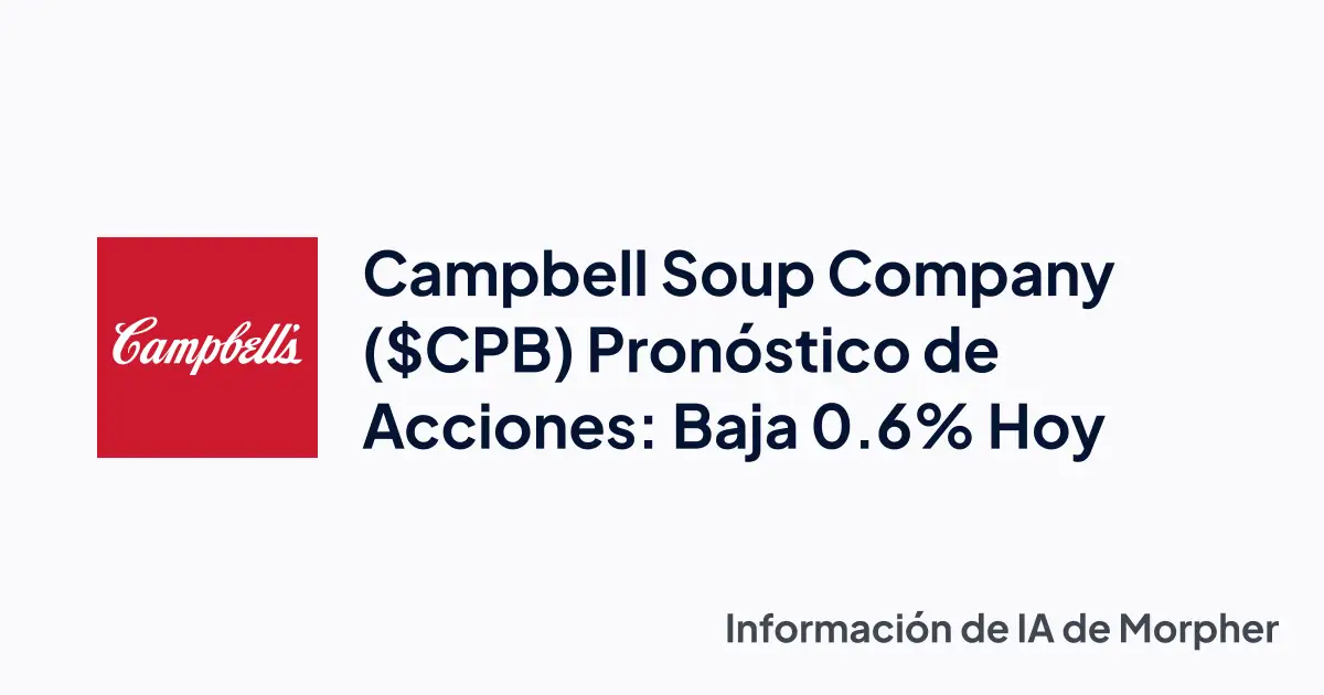 Campbell Soup Company ($CPB) Stock Forecast