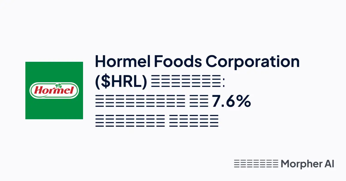 Hormel Foods Corporation ($HRL) Stock Forecast