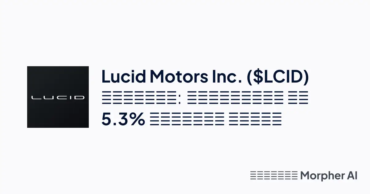 Lucid Motors Inc. ($LCID) Stock Forecast