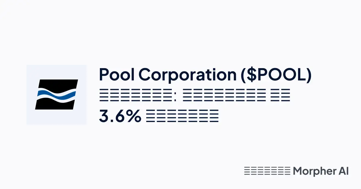 Pool Corporation ($POOL) Stock Forecast