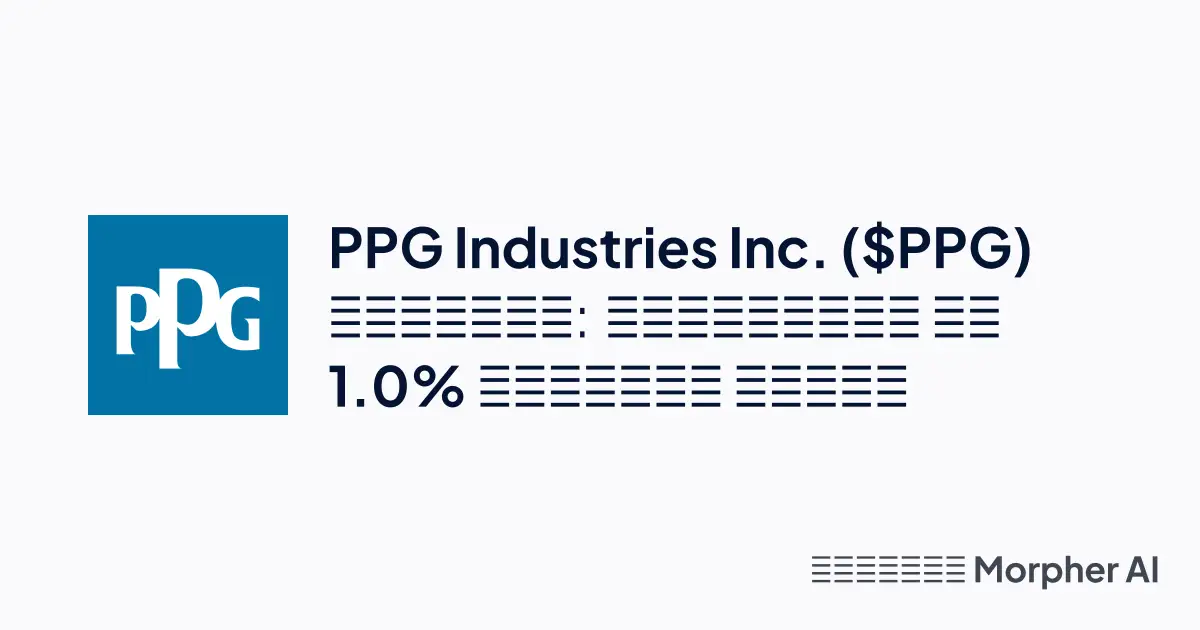 PPG Industries Inc. ($PPG) Stock Forecast