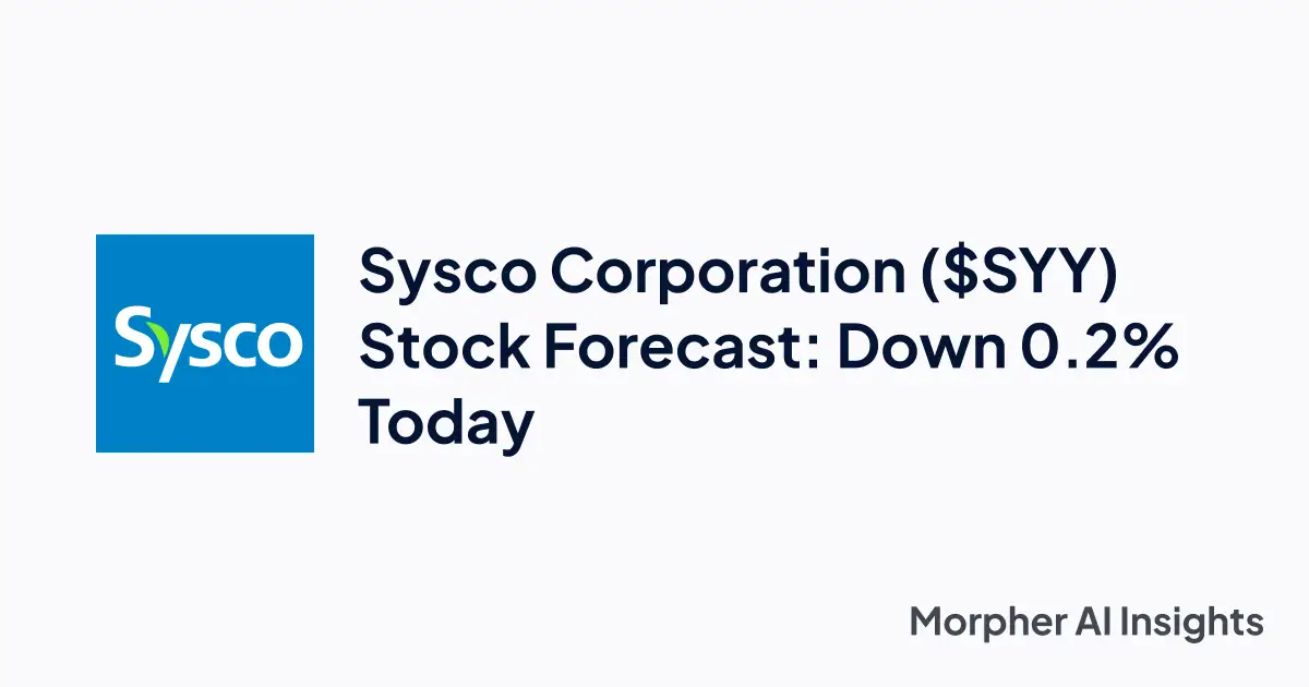 Sysco Corporation ($SYY) Stock Forecast